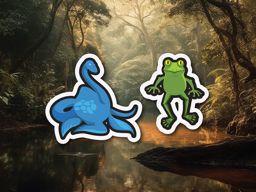 Water Cryptid Stickers Nessie, Loch Ness Monster, Loveland Frogman - Etsy