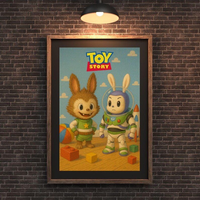Toy Story Labubu Poster: Pixar-inspired Wall Art (50x70cm Digital ...