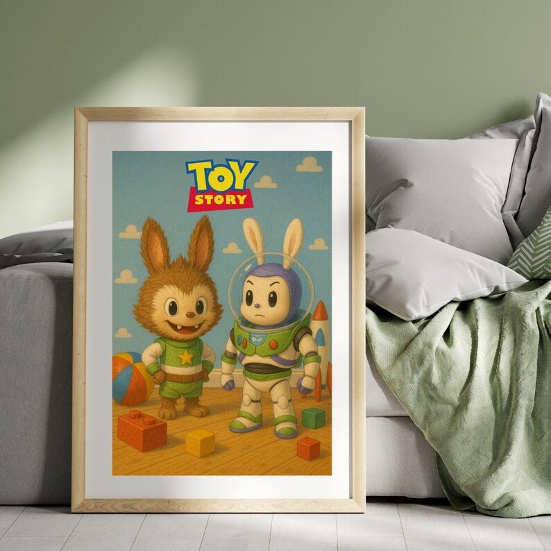 Toy Story Labubu Poster: Pixar-inspired Wall Art (50x70cm Digital ...