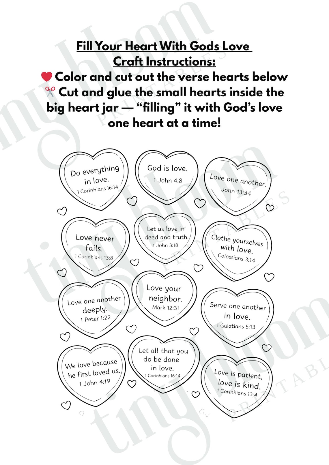 Fill Your Heart With God’s Love Craft – Christian Valentine Activity ...