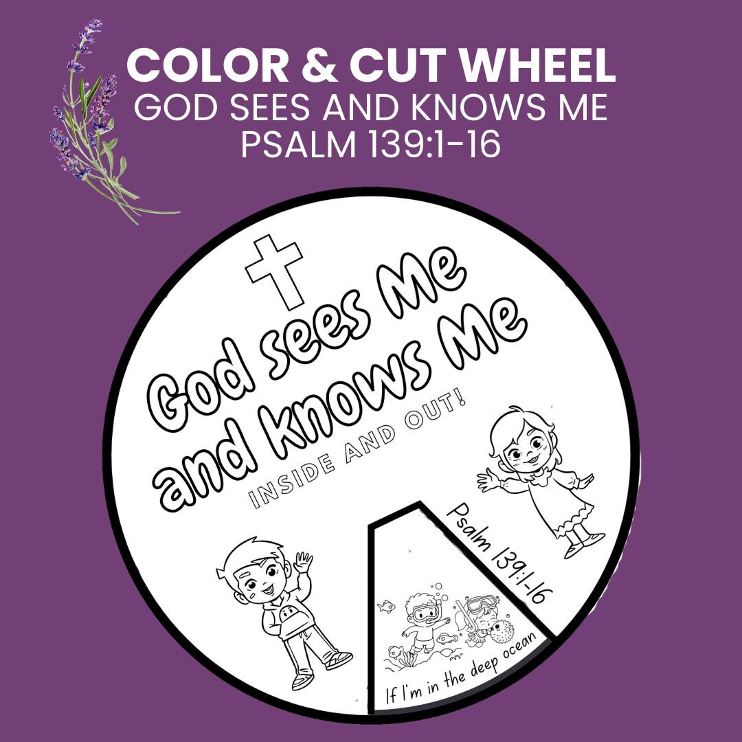 Psalm 139 Bible Craft Wheel: Christian Printable Activity (PDF Download ...