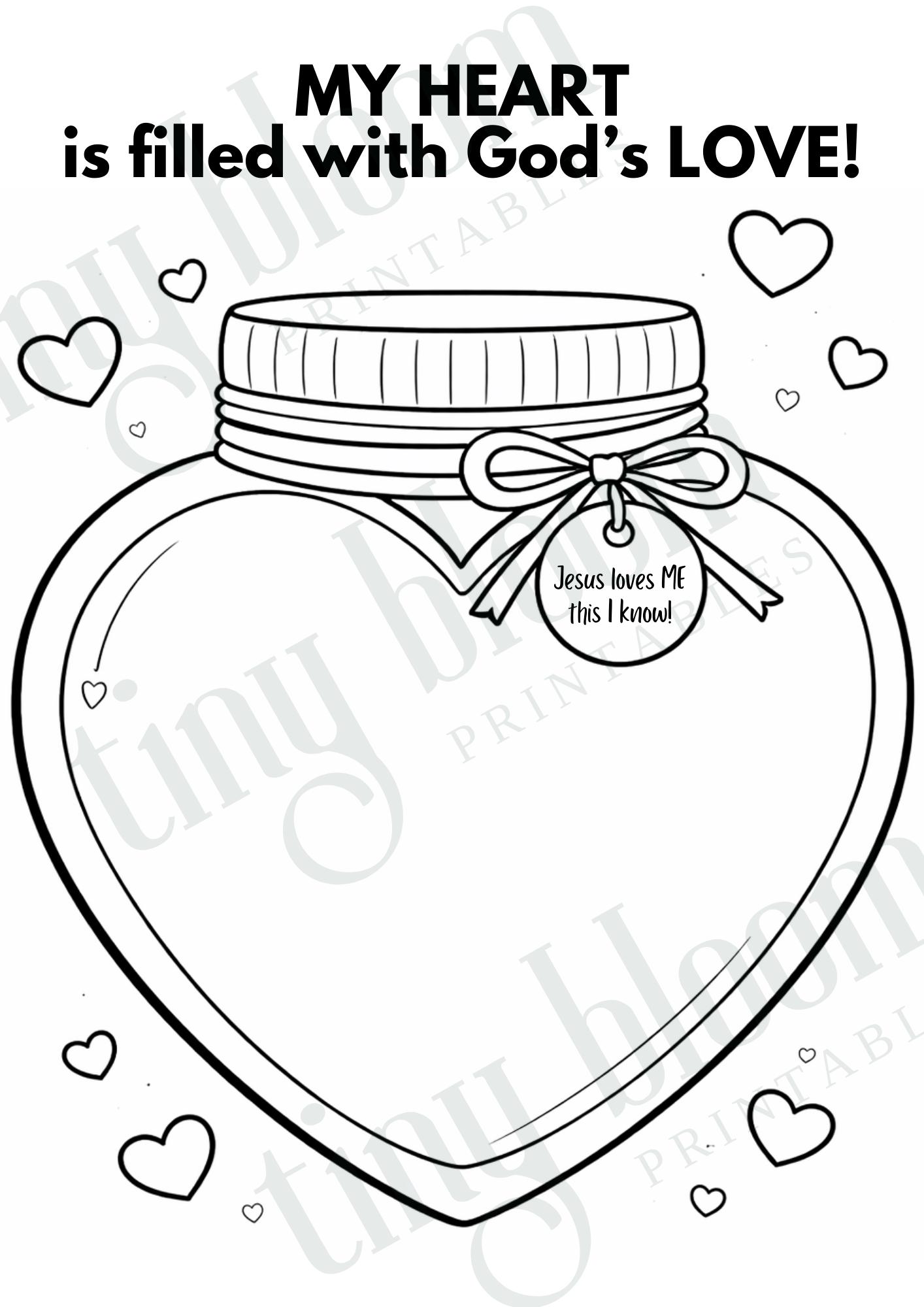 Fill Your Heart With God’s Love Craft – Christian Valentine Activity ...