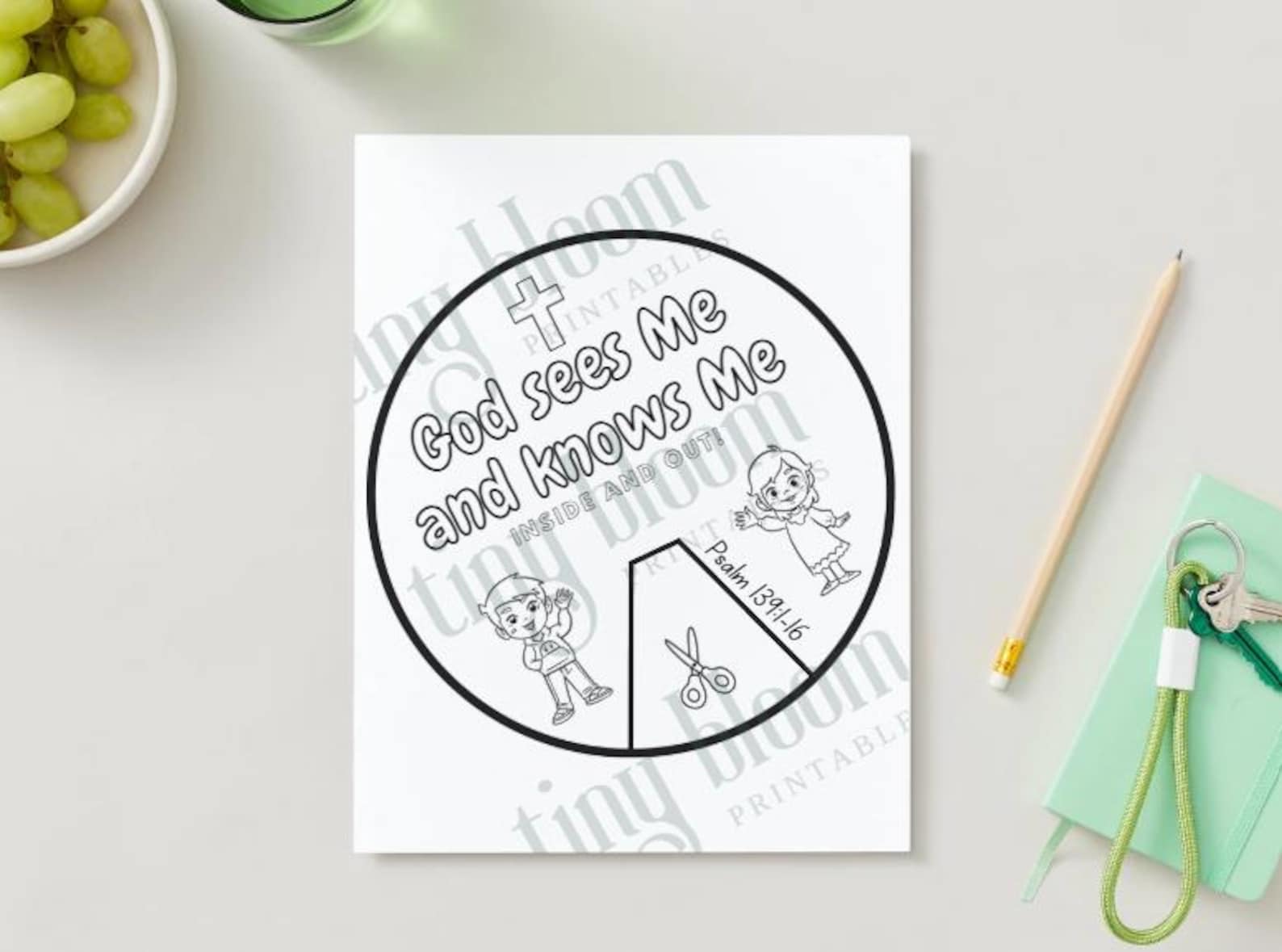 Psalm 139 Bible Craft Wheel: Christian Printable Activity (PDF Download ...