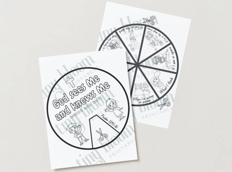 Psalm 139 Bible Craft Wheel: Christian Printable Activity (PDF Download ...