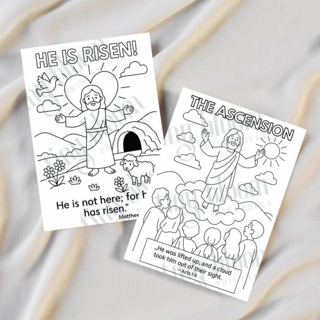 Easter Coloring Book for Kids: Holy Week Christian Activity (PDF ...
