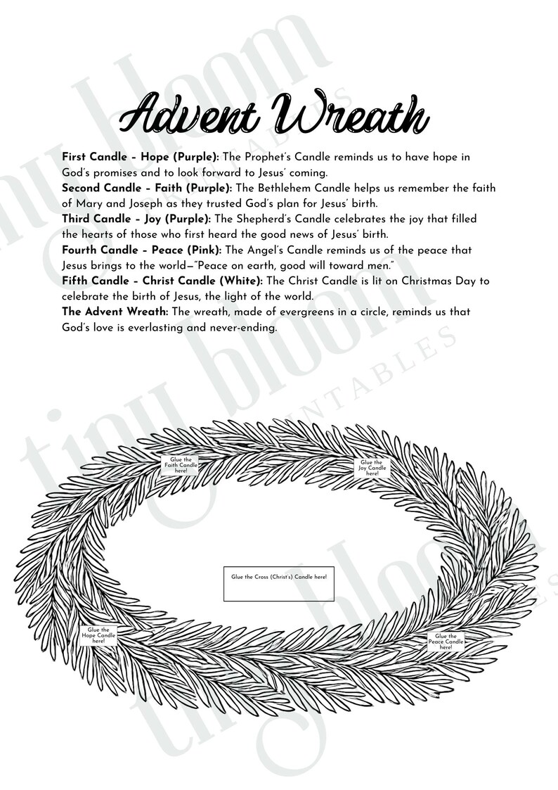 Advent Wreath Craft – Printable Color & Cut Activity for Kids ...