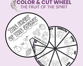 Fruit of the Spirit Spinner Craft | Coloring Wheel, Printable Bible ...