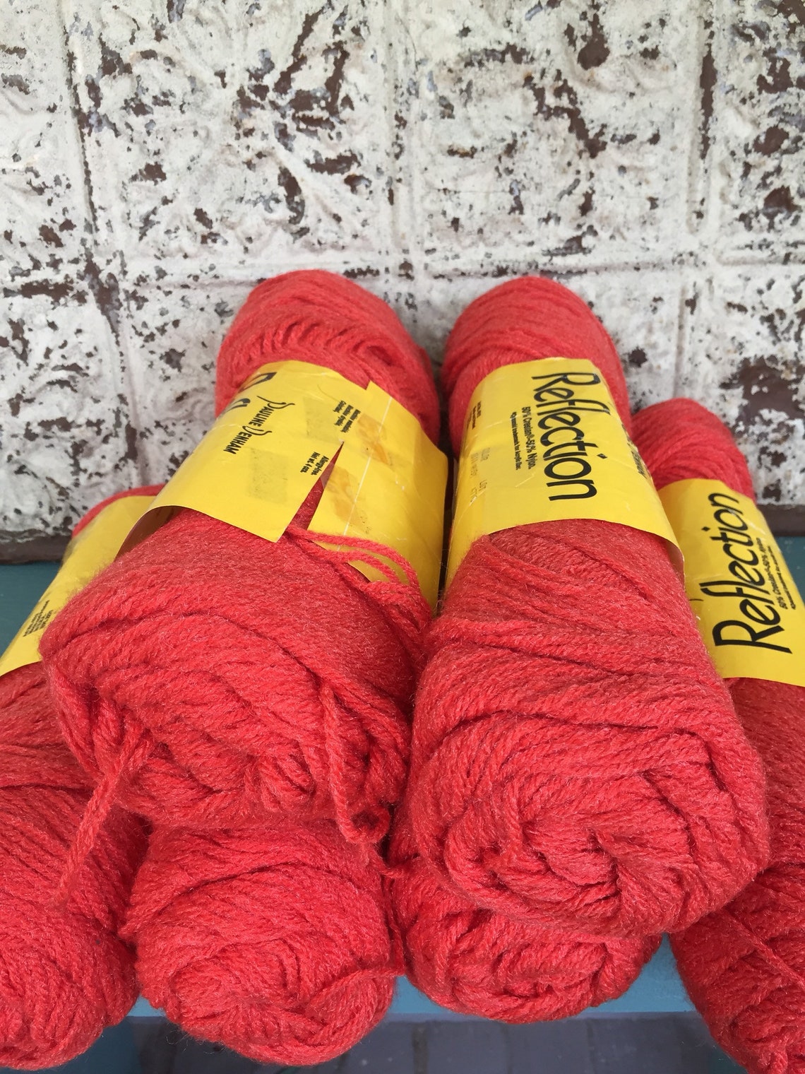 Yarn Rust Rosy Rust NOS Knitting Crochet 1970s 6 Skeins | Etsy