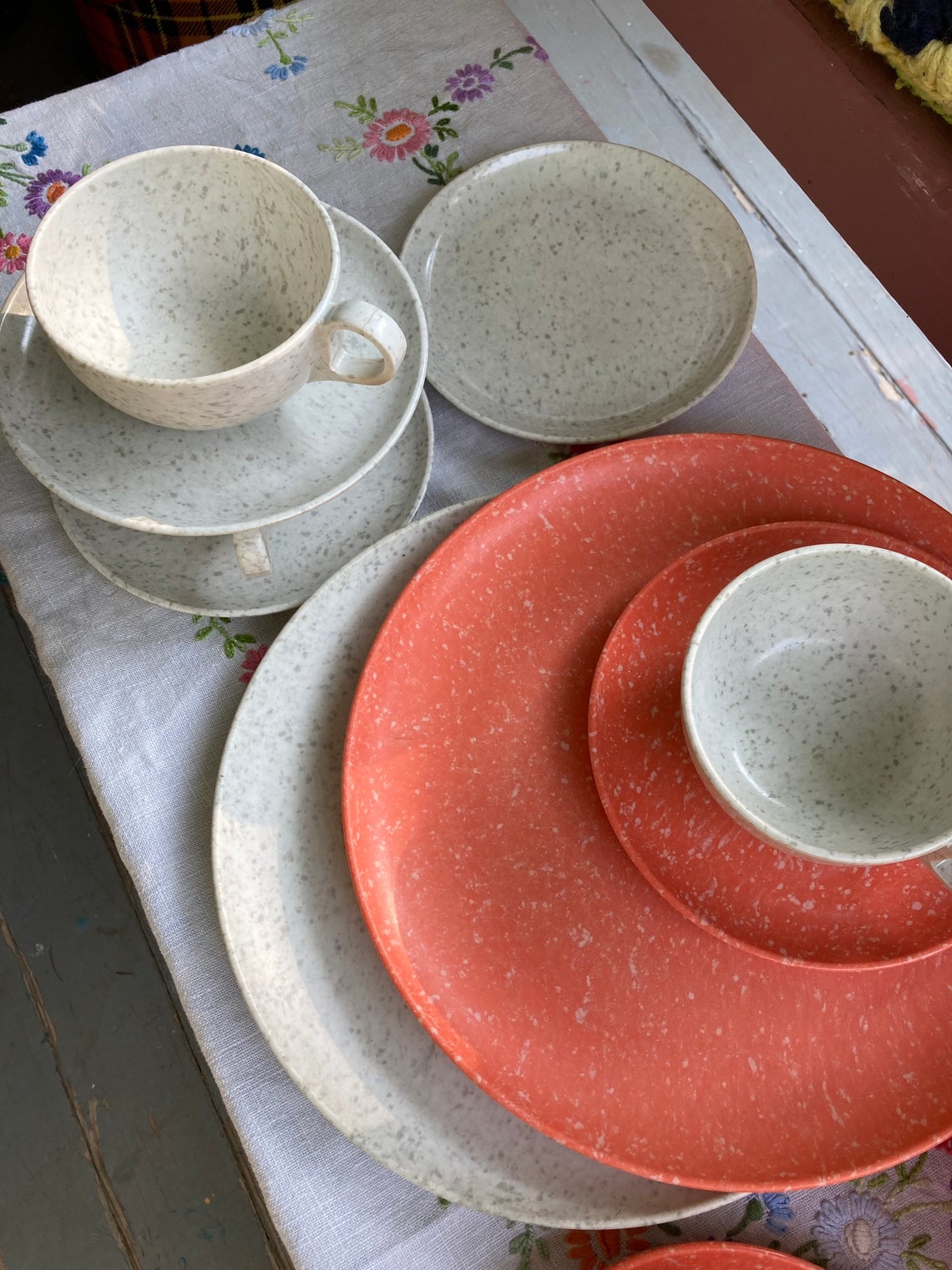 Dishes Melmac Melamine Plasticware Picnicware Camping Summertime BBQ ...