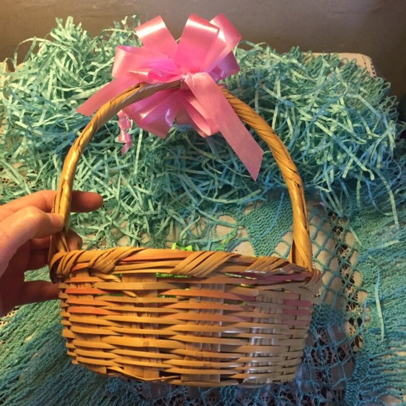 Basket Easter Basket Vintage Hand Made Easter Decor Small - Etsy