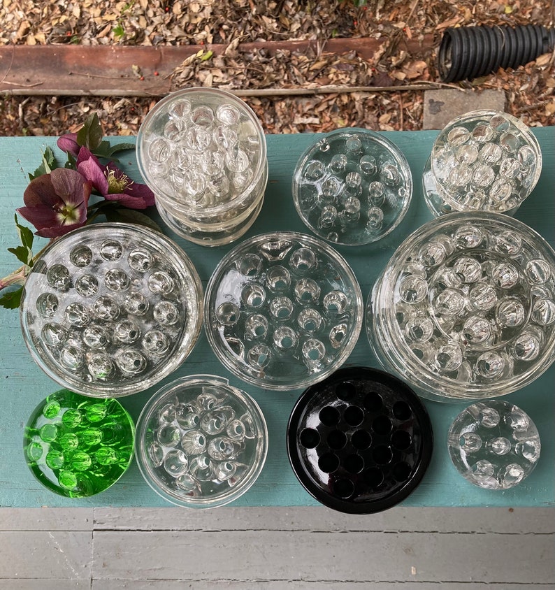 Vintage Mid Century Modern Flower Frog Plastic Adjustable Smoky Gray ...