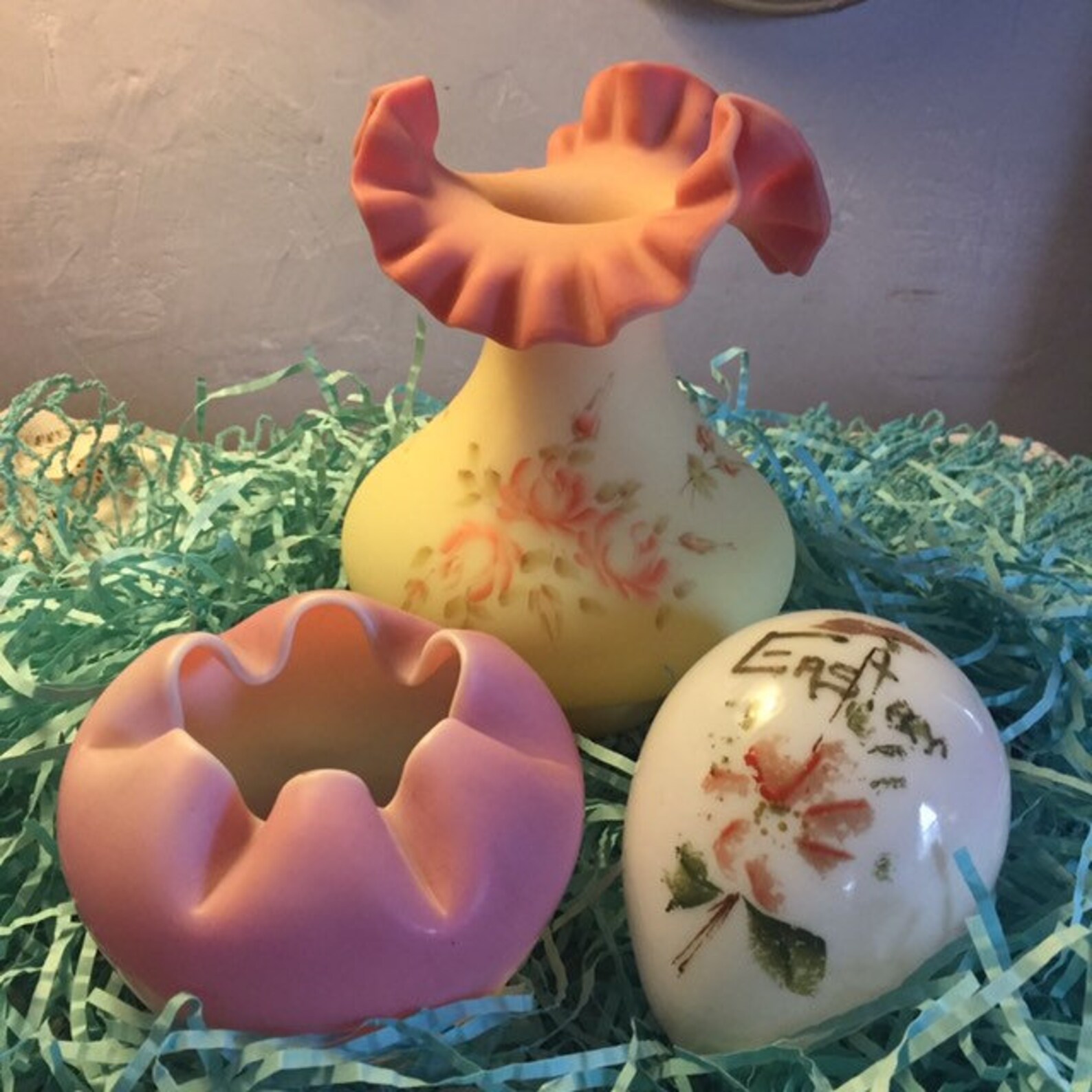 Egg Easter Egg Glass Mouth Blown Easter Hand Made Hand Painted - Etsy