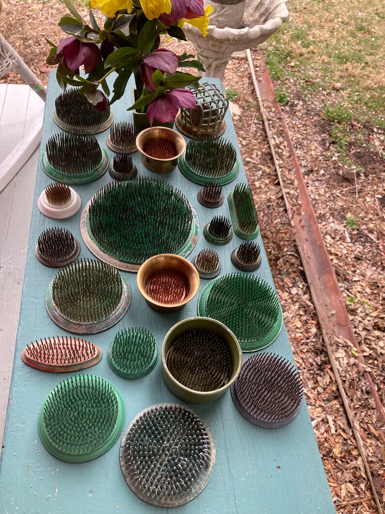 Vintage Mid Century Modern Flower Frog Plastic Adjustable Smoky Gray ...