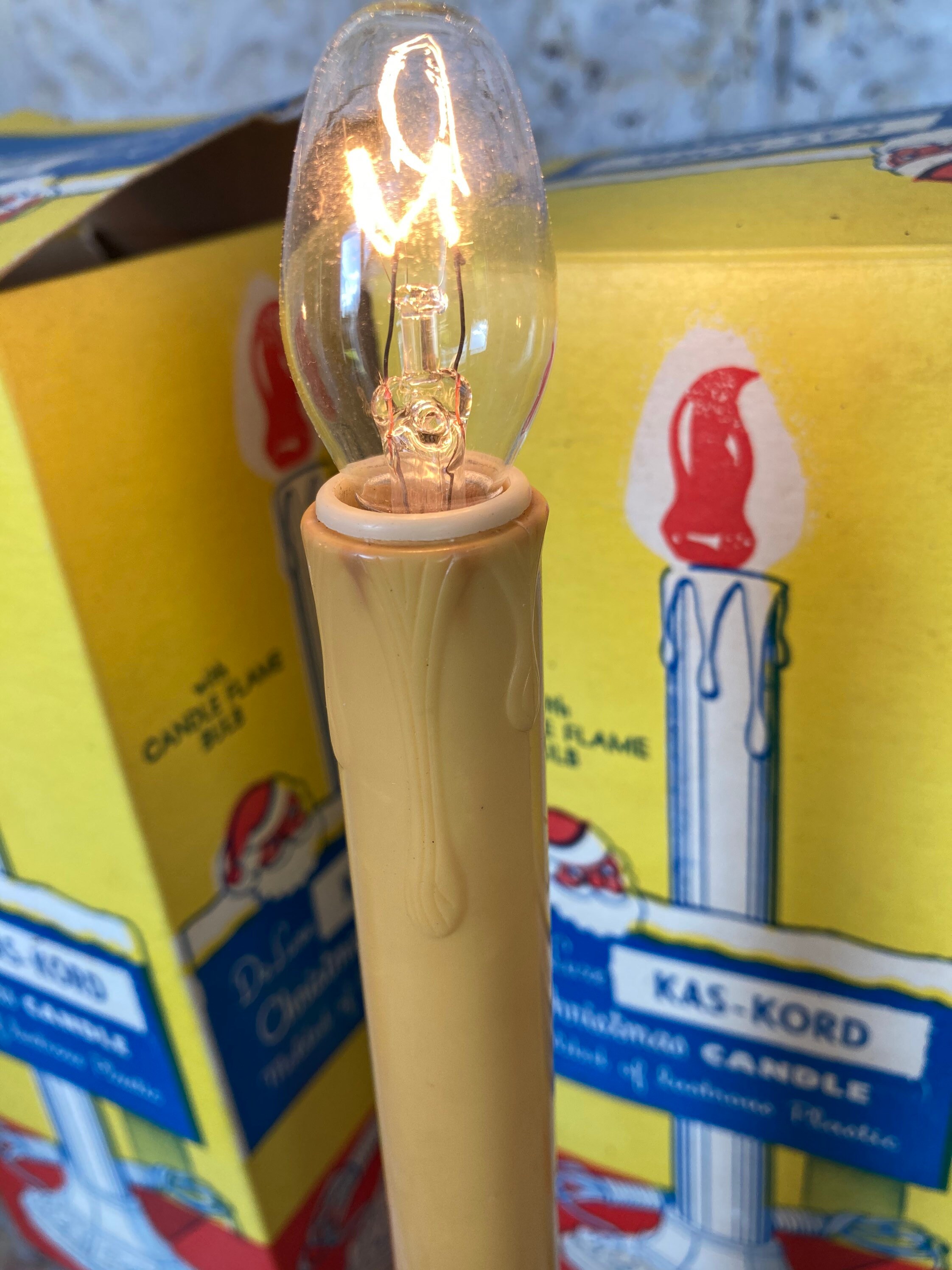 Candle Electric Vintage Window Candle 1950s Flame Bulb | Etsy