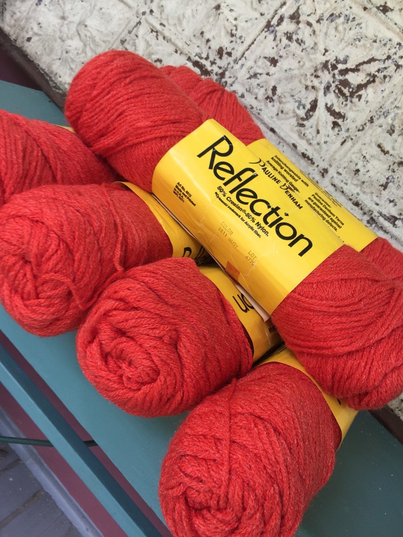 Yarn Rust Rosy Rust NOS Knitting Crochet 1970s 6 Skeins - Etsy