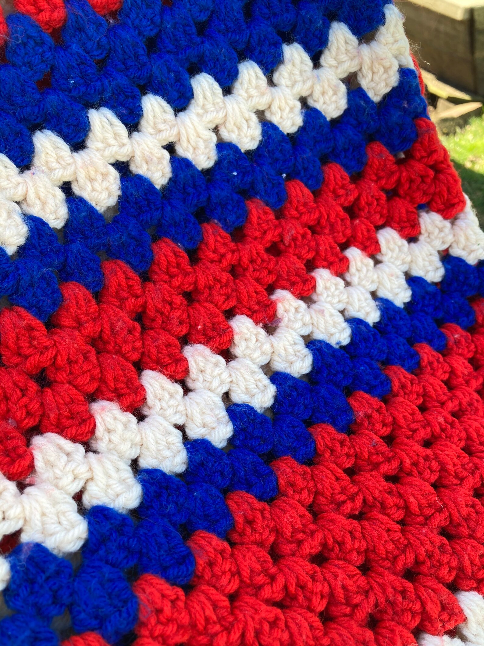 Afghan Crocheted Neon Pink Kelly Green Cream off White Long - Etsy