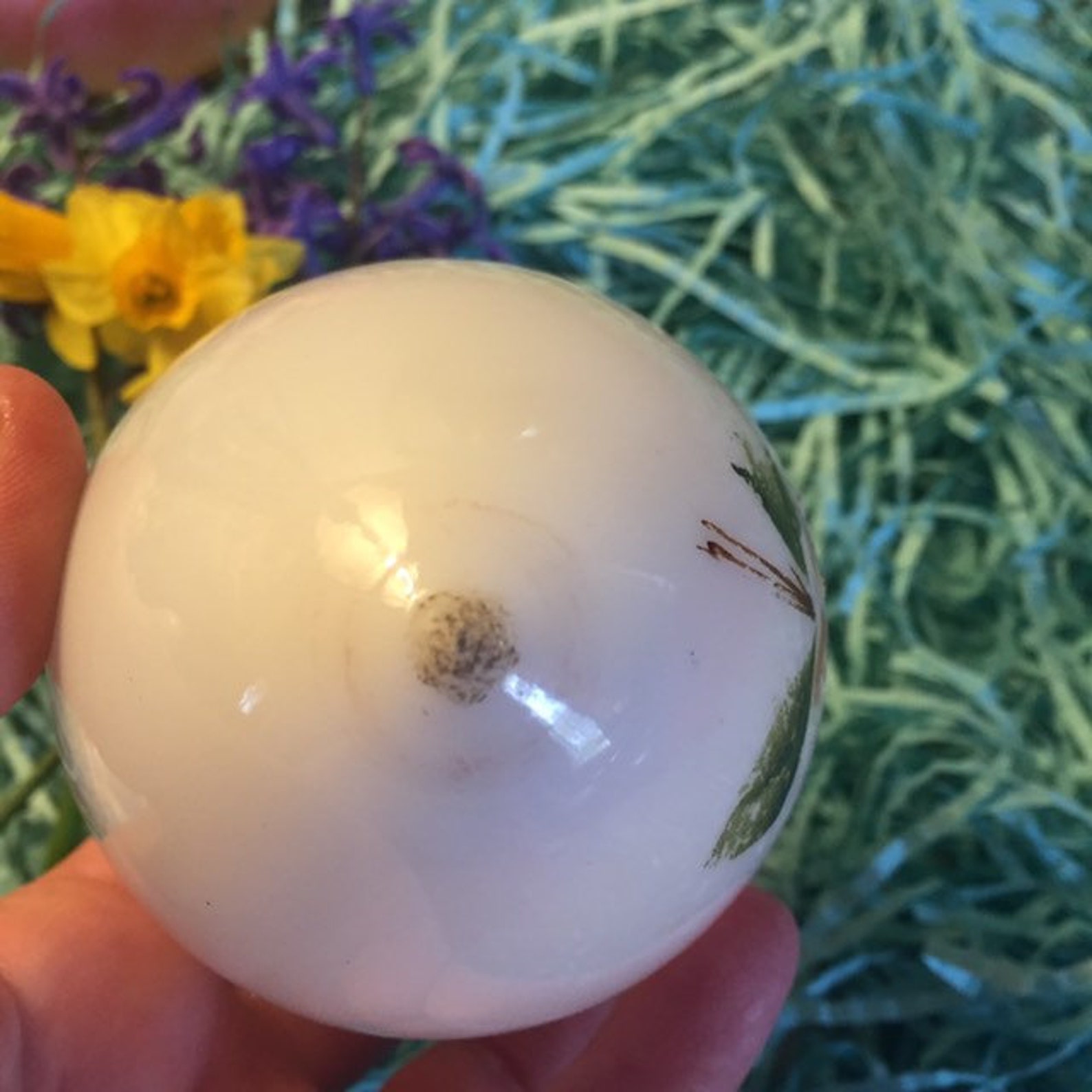 Egg Easter Egg Glass Mouth Blown Easter Hand Made Hand Painted - Etsy