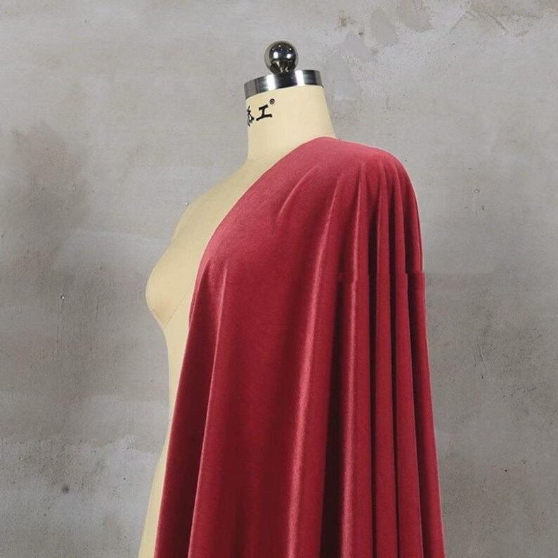 Matte Stretch Velvet, Plush Dense Fabric for Minimalist Dress, Luxe ...