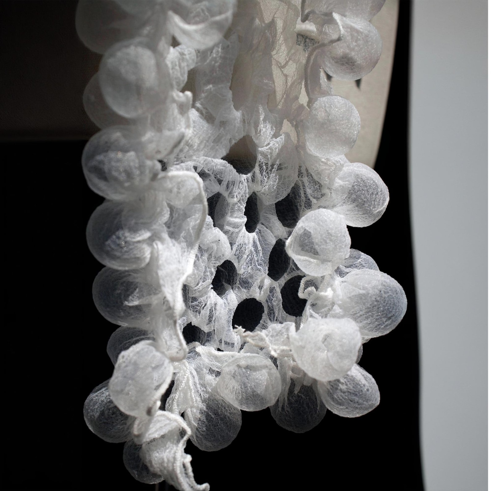 3D Bubble Textile - Heat Set Sculptural Sheer Fabric for Couture Trim ...