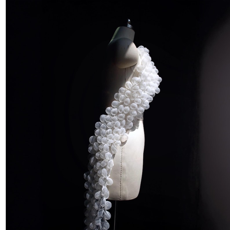 3D Bubble Textile - Heat Set Sculptural Sheer Fabric for Couture Trim ...
