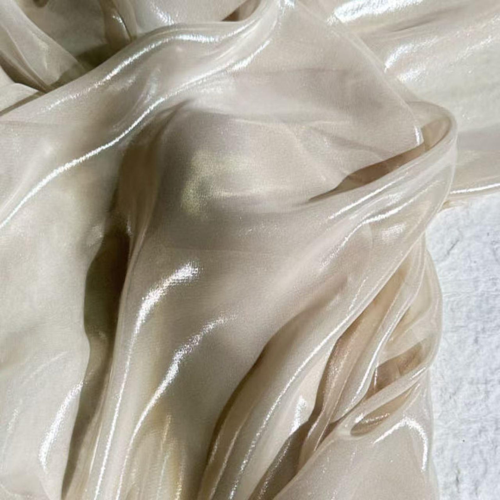Pearl Luster Chiffon Fabric, Heavy Drape Evening Gown Material, Luxury ...