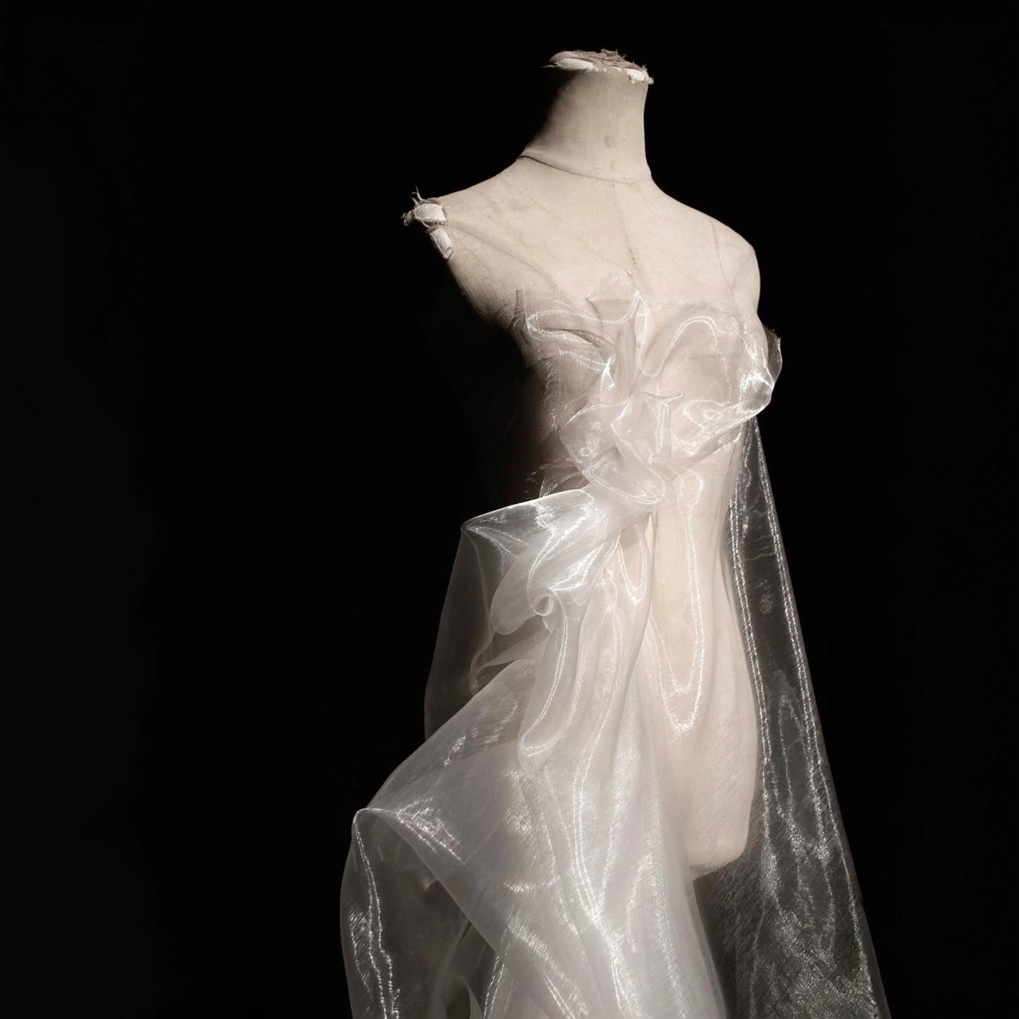 Crystal Sheer Organdy - Glass Veil Tulle for Bridal Gowns and Veils ...