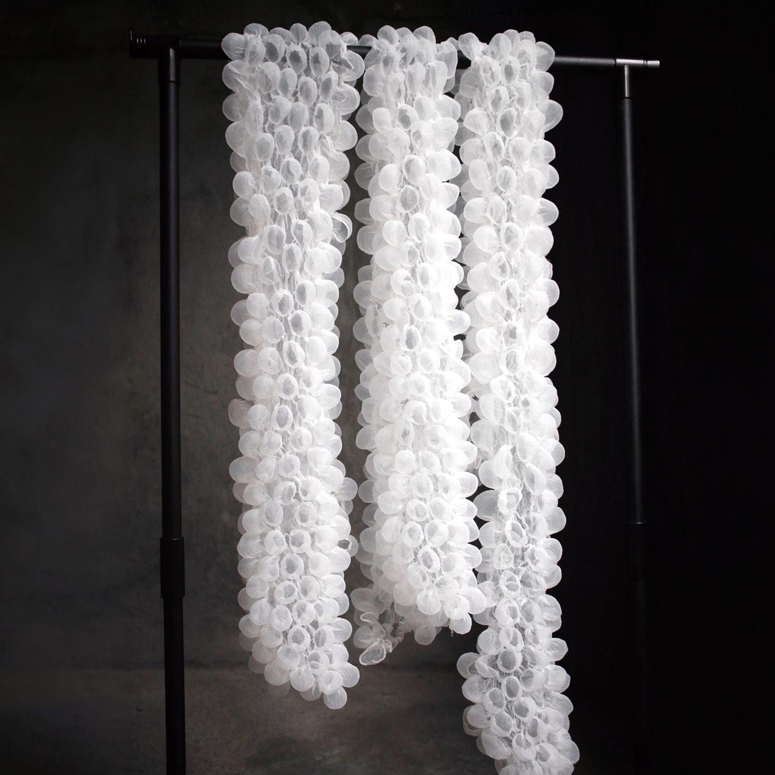 3D Bubble Textile - Heat Set Sculptural Sheer Fabric for Couture Trim ...