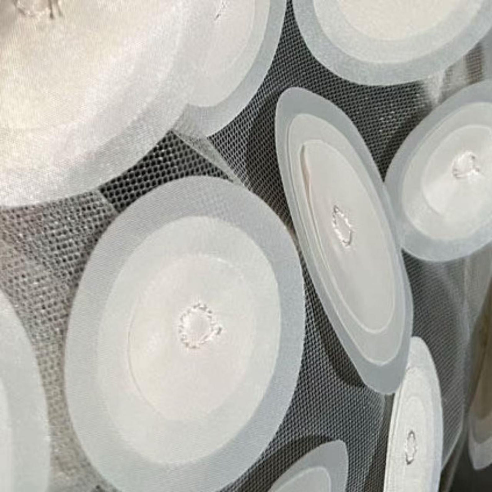 Hand-applied 3D Texture Tulle, Floating Discs Sheer Fabric for Wearable ...