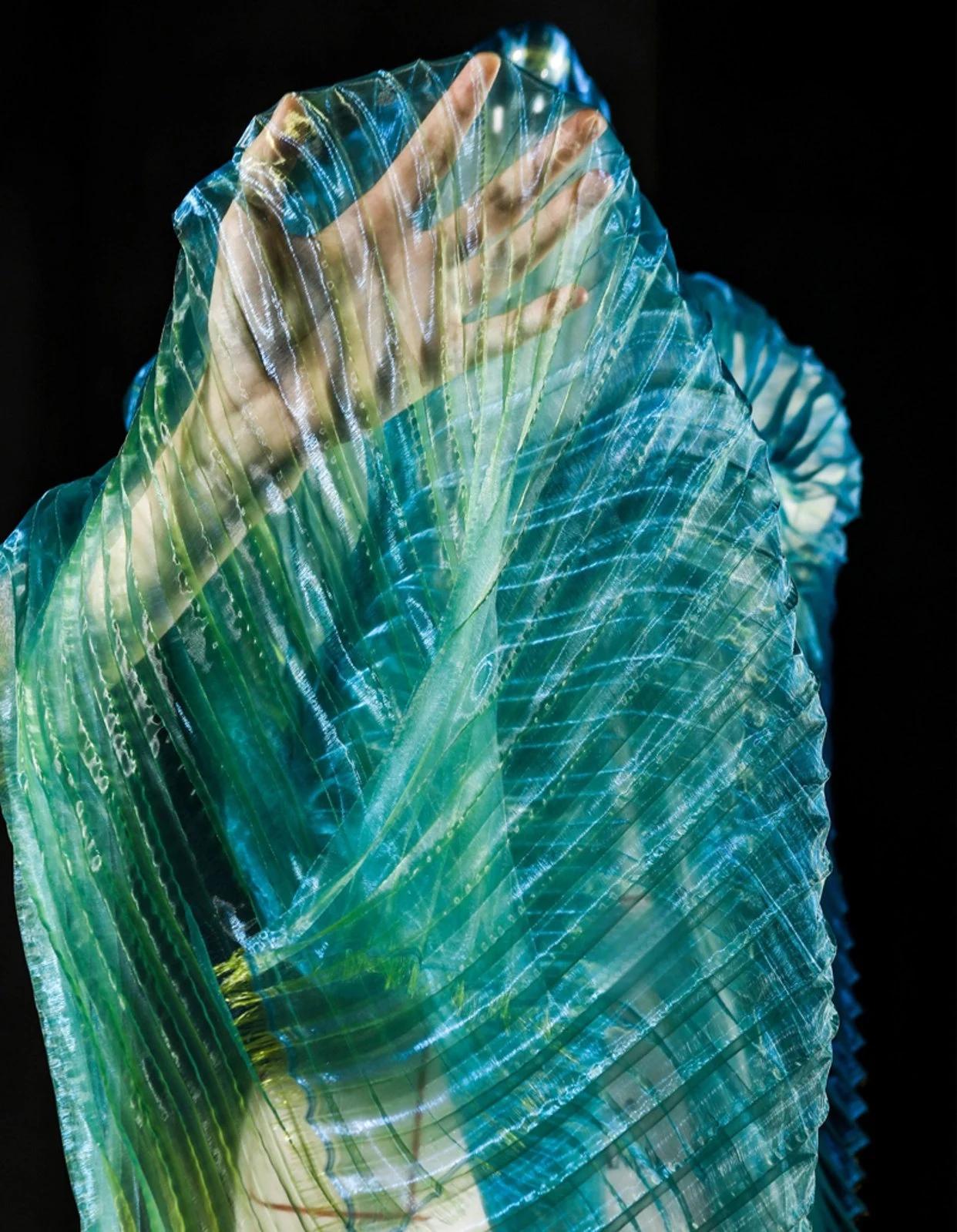 Ocean Blue Mermaid Tulle - Iridescent Sheer Fabric for Wedding Decor ...