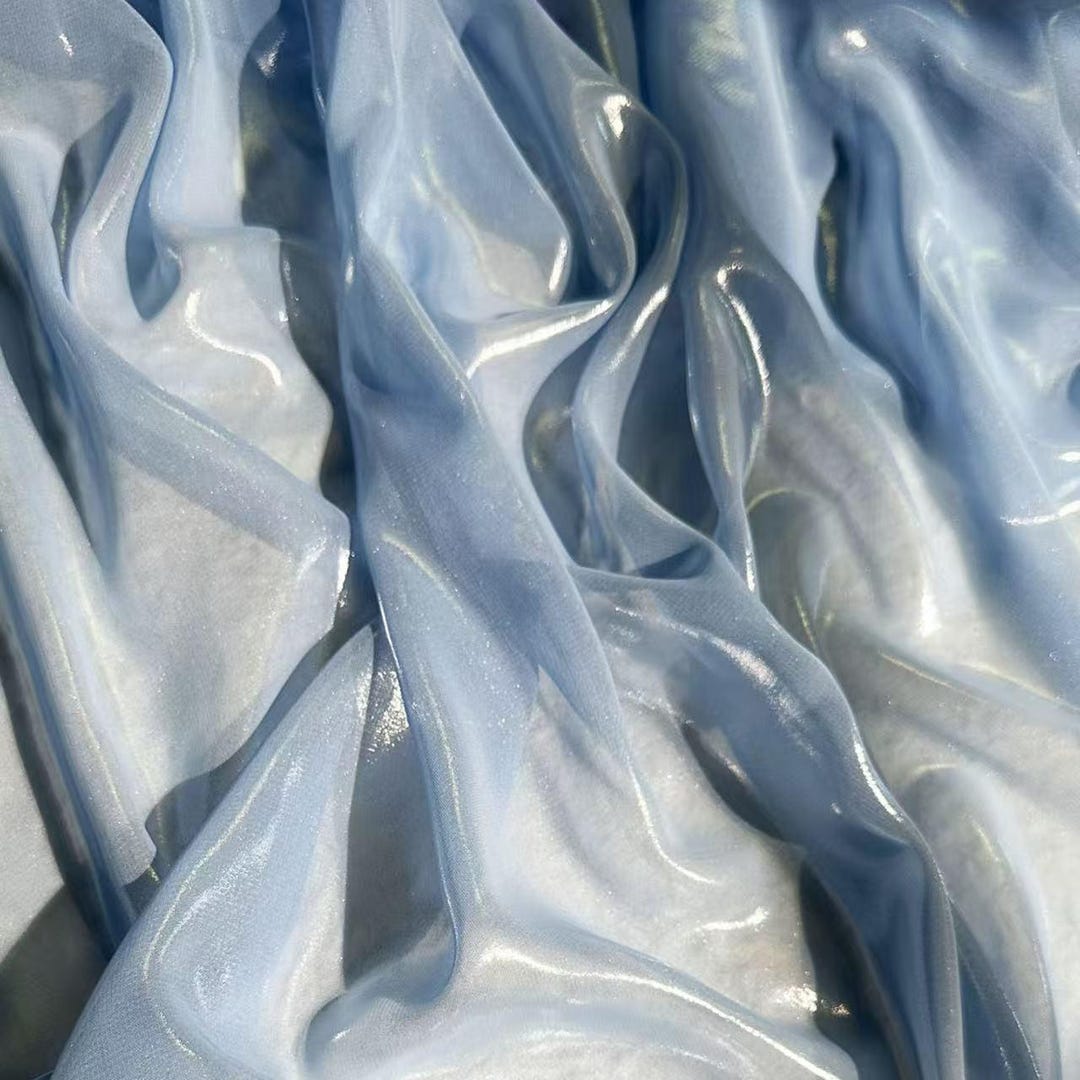 Pearl Luster Chiffon Fabric, Heavy Drape Evening Gown Material, Luxury ...
