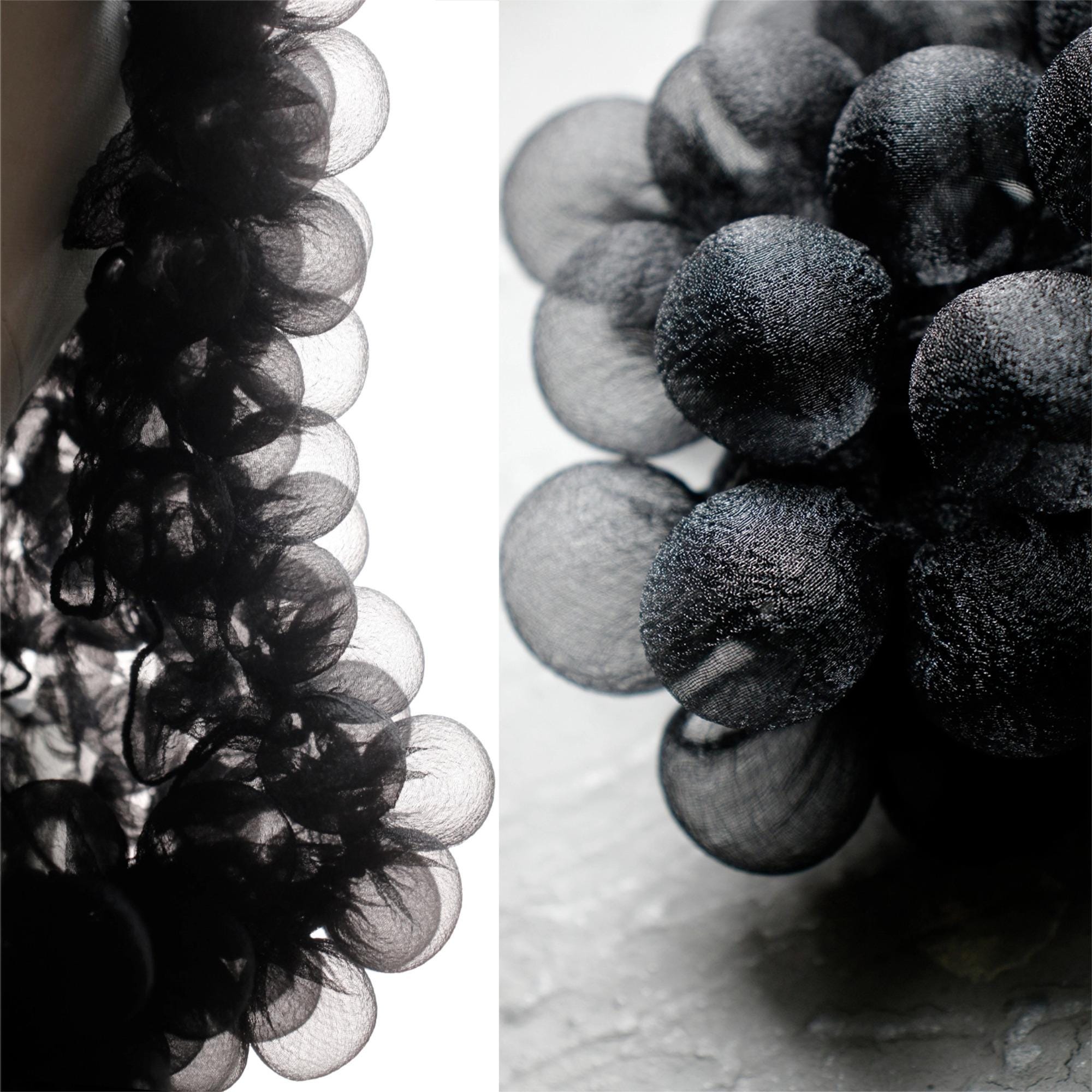 3D Bubble Textile - Heat Set Sculptural Sheer Fabric for Couture Trim ...