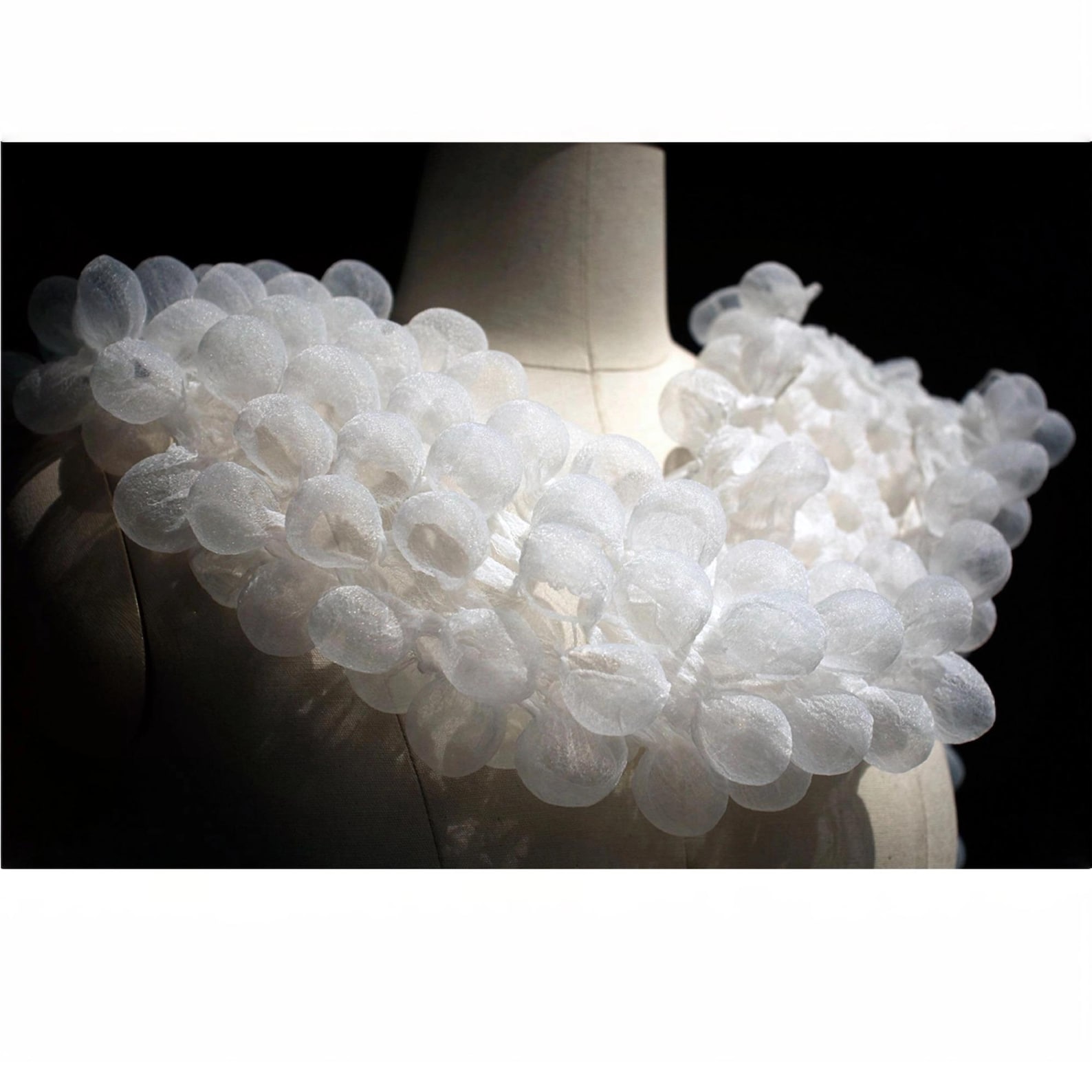 3D Bubble Textile - Heat Set Sculptural Sheer Fabric for Couture Trim ...