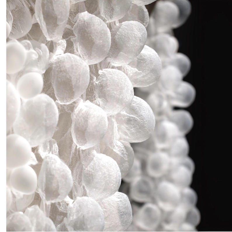 3D Bubble Textile - Heat Set Sculptural Sheer Fabric for Couture Trim ...