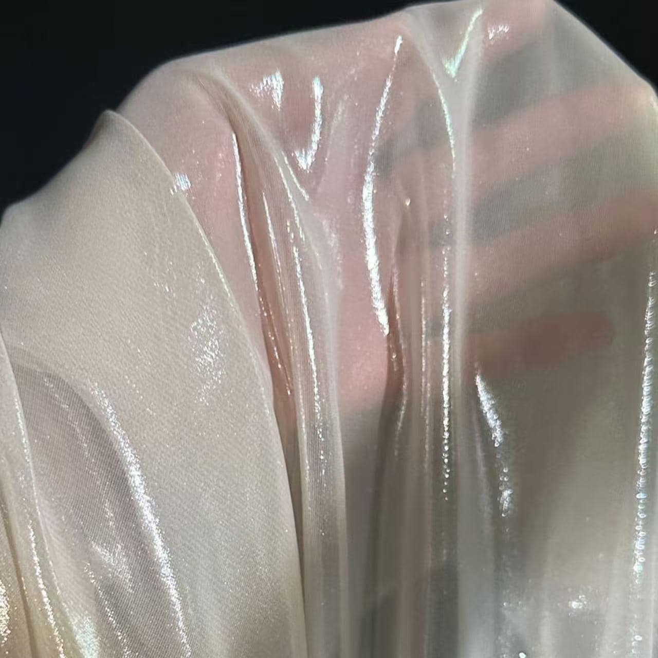 Pearl Luster Chiffon Fabric, Heavy Drape Evening Gown Material, Luxury ...