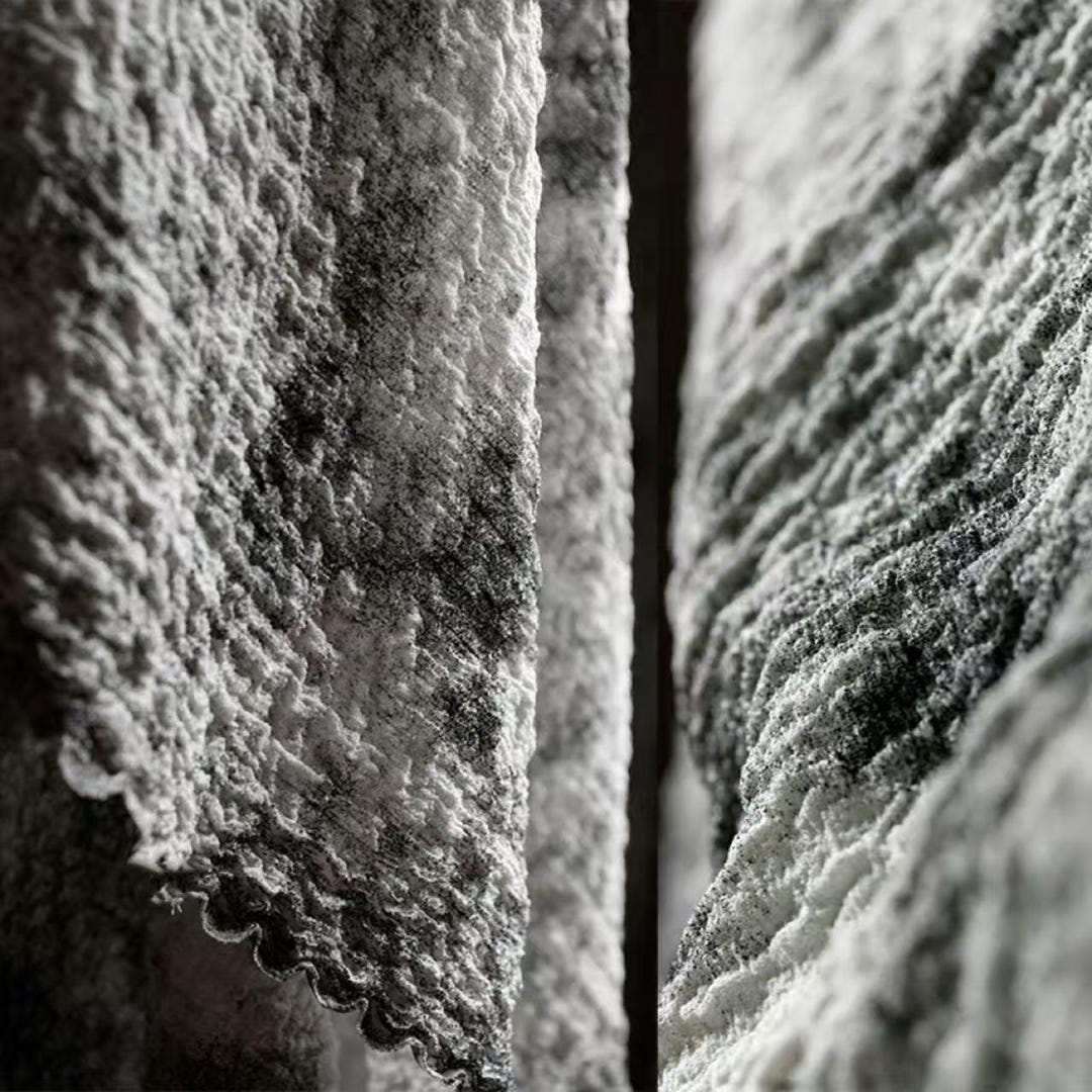 Grey White Shibori Crinkle - Scar Texture for Chinese Core & Wabi Sabi ...