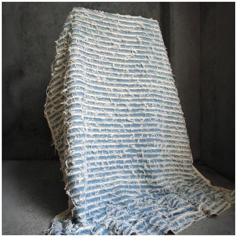 Distressed Denim Fabric, Frayed Texture Cloth, Vintage Reconstruction ...