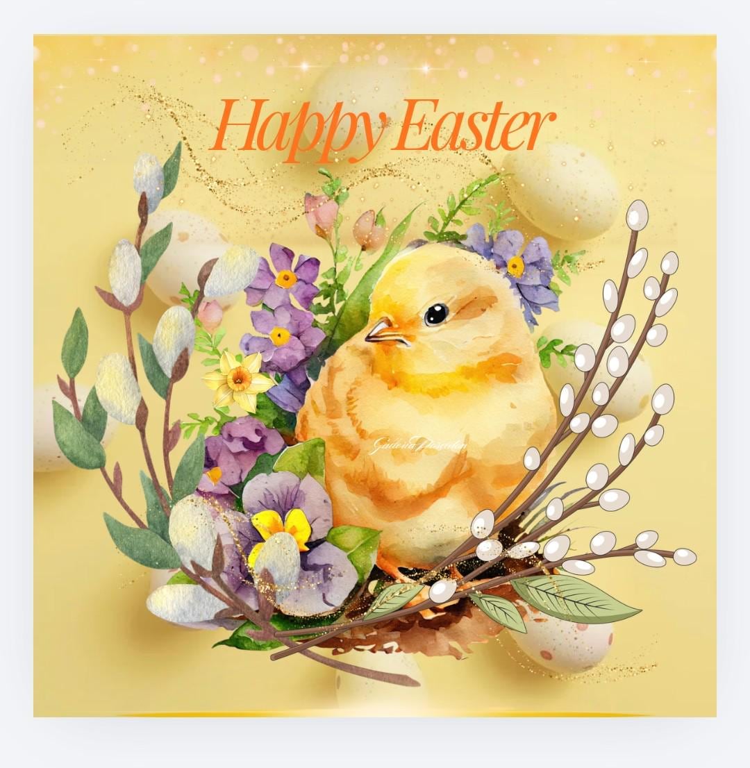 Happy Easter Chick Ecard, Mp4 Animation, 5 Seconds, No Sound. Digital ...
