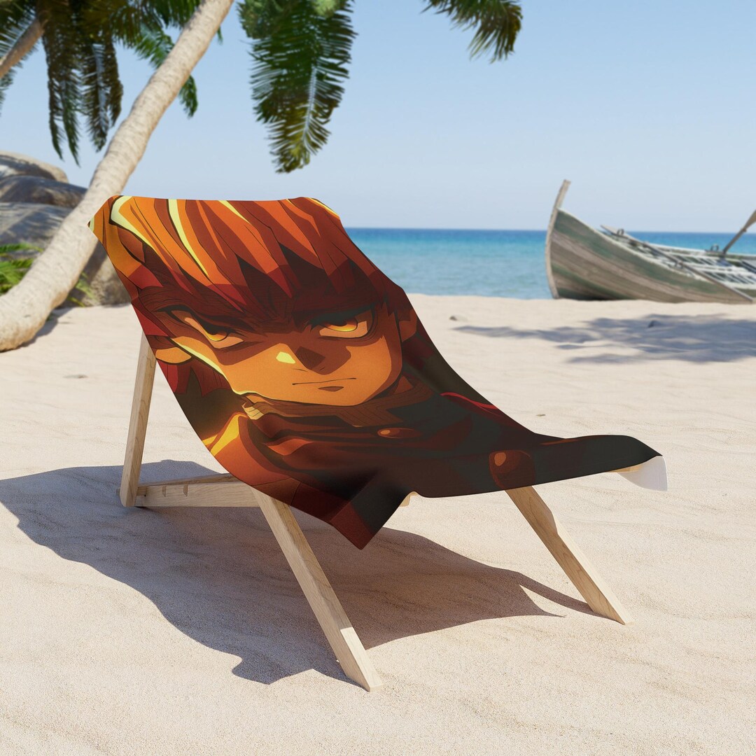 Demon Slayer Beach Towel Anime Bath Towel for Kids Adults Soft ...