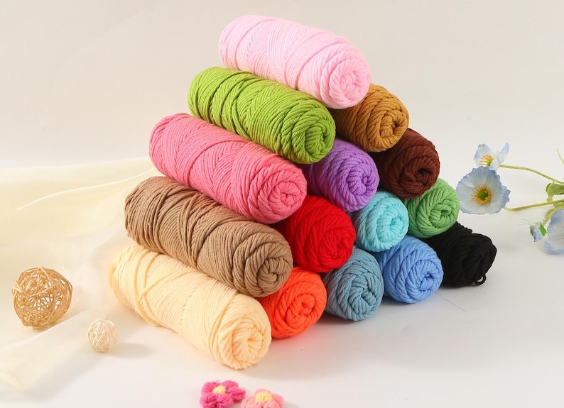 8 Ply Cotton Chunky Yarn: 77 Colors, Knitting & Crochet - Etsy