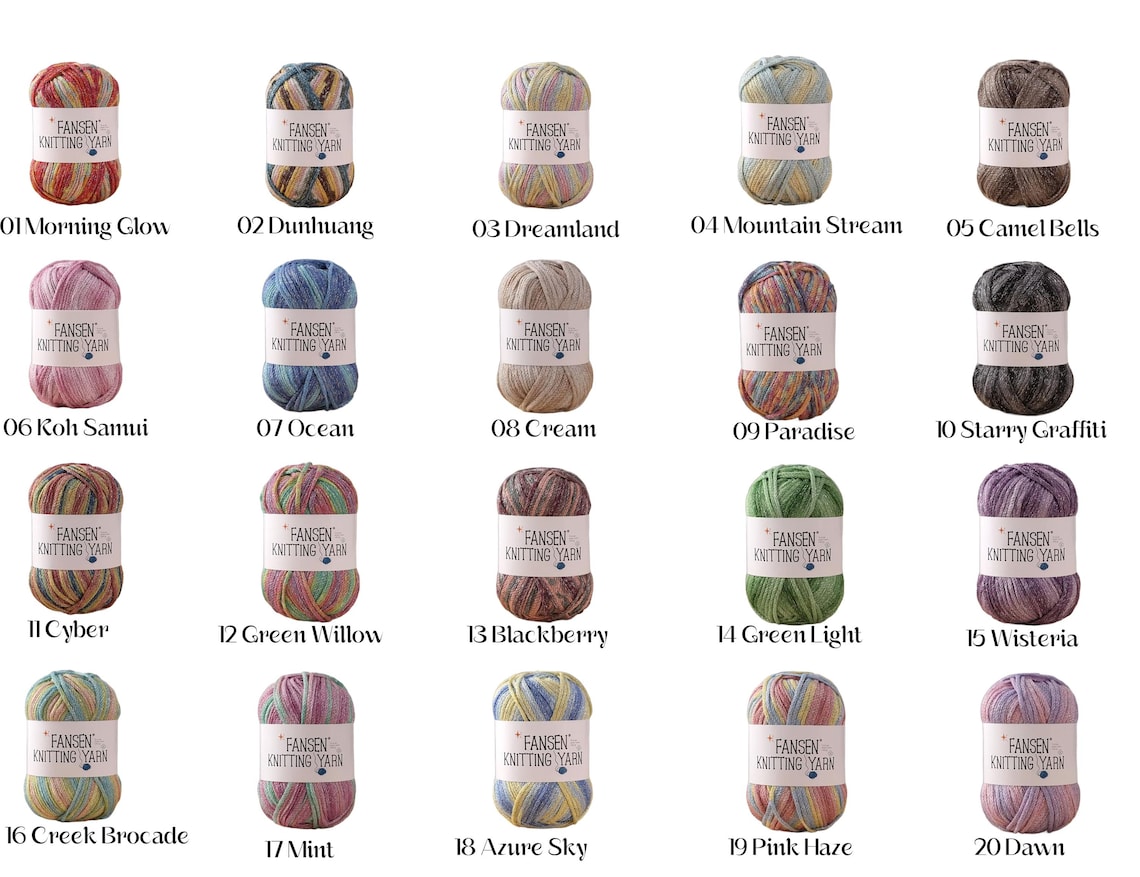 Gradient Variegated Cotton Yarn, Starry Glitter, 2.5mm Hollow Thread - Etsy
