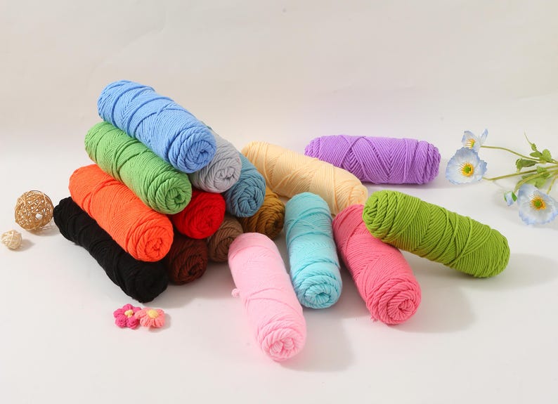 8 Ply Cotton Chunky Yarn: 77 Colors, Knitting & Crochet - Etsy