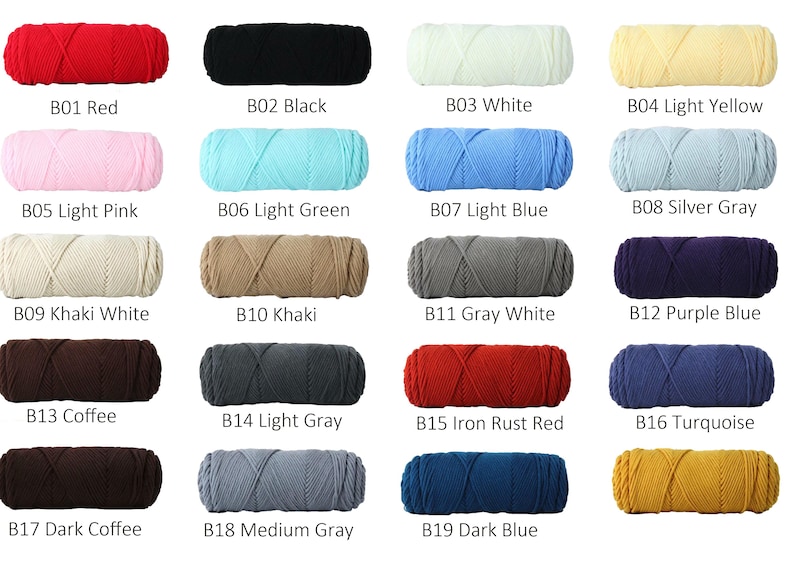 8 Ply Cotton Chunky Yarn: 77 Colors, Knitting & Crochet - Etsy