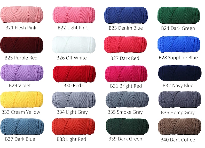 8 Ply Cotton Chunky Yarn: 77 Colors, Knitting & Crochet - Etsy