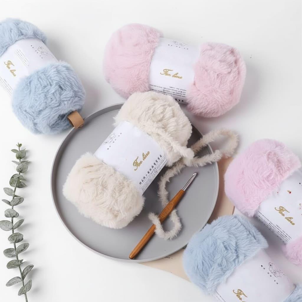 Faux Fur Mink Yarn: Soft Fluffy Yarn for Knitting & Crochet - Etsy UK