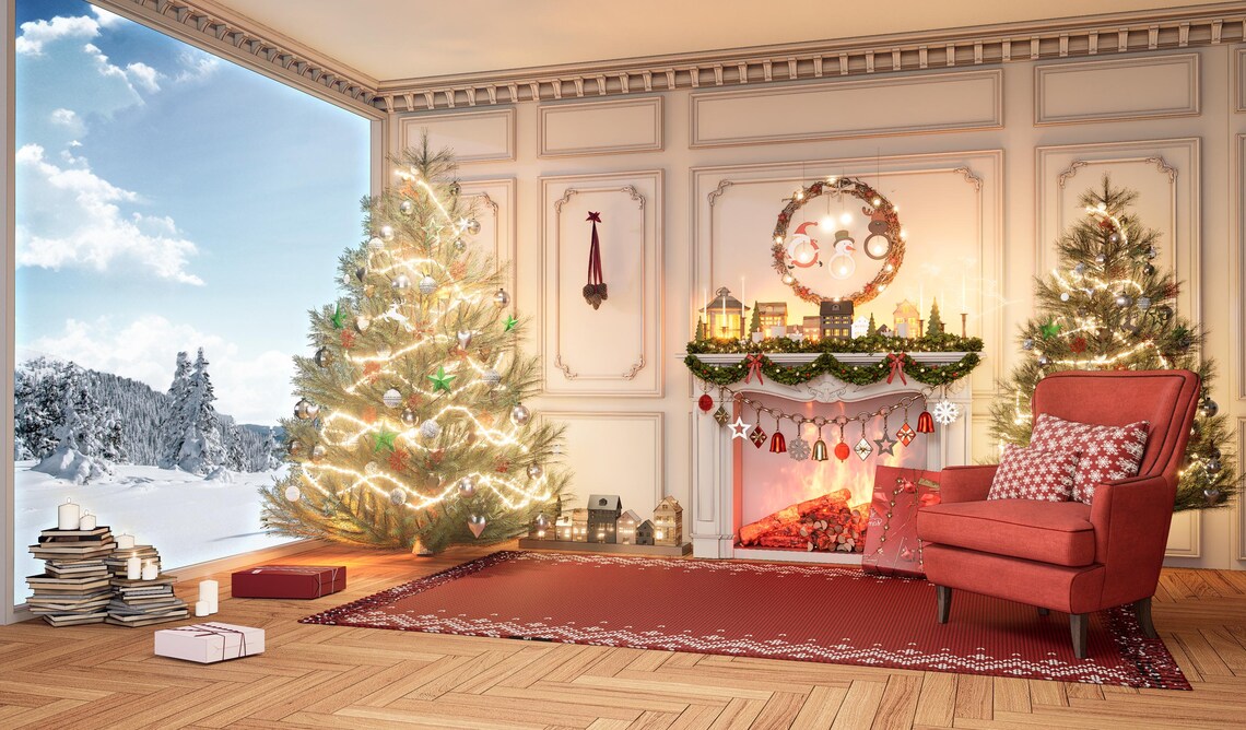 Animated Christmas Vtuber Stream Background Cozy Mega Pack With ...