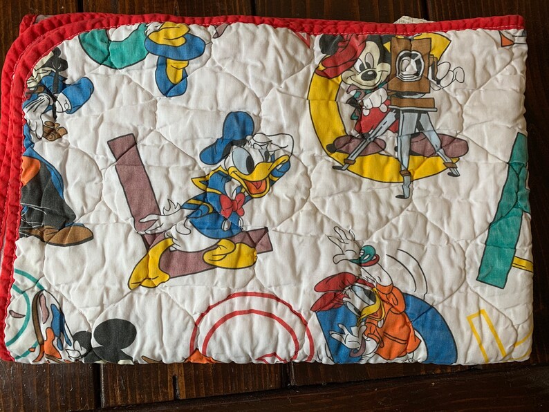 Rare 1970s Dundee Disney Alphabet Baby Crib Quilt Abcs Mickey - Etsy