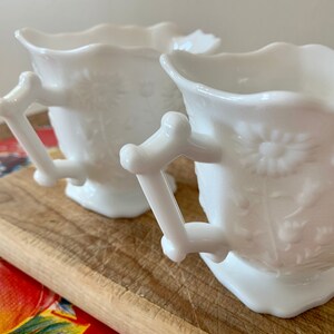 Vintage Imperial Glass Milk Glass Daisy Whimsy Cream and Sugar | Etsy