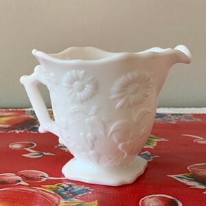 Vintage Imperial Glass Milk Glass Daisy Whimsy Cream and Sugar | Etsy