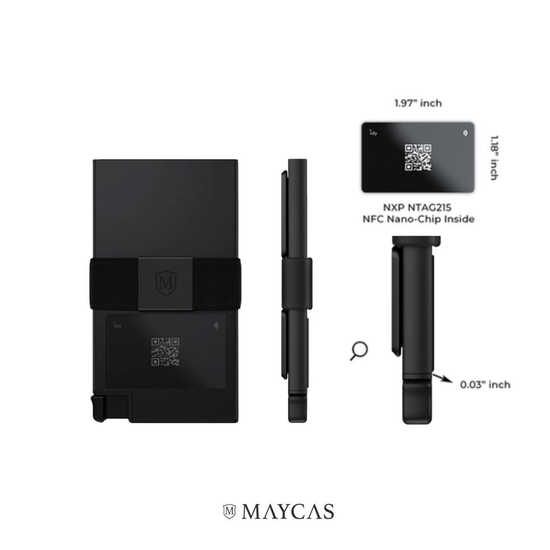 Black Slim Smart Wallet | NFC Digital Card Edition | Pop up Cardholder ...