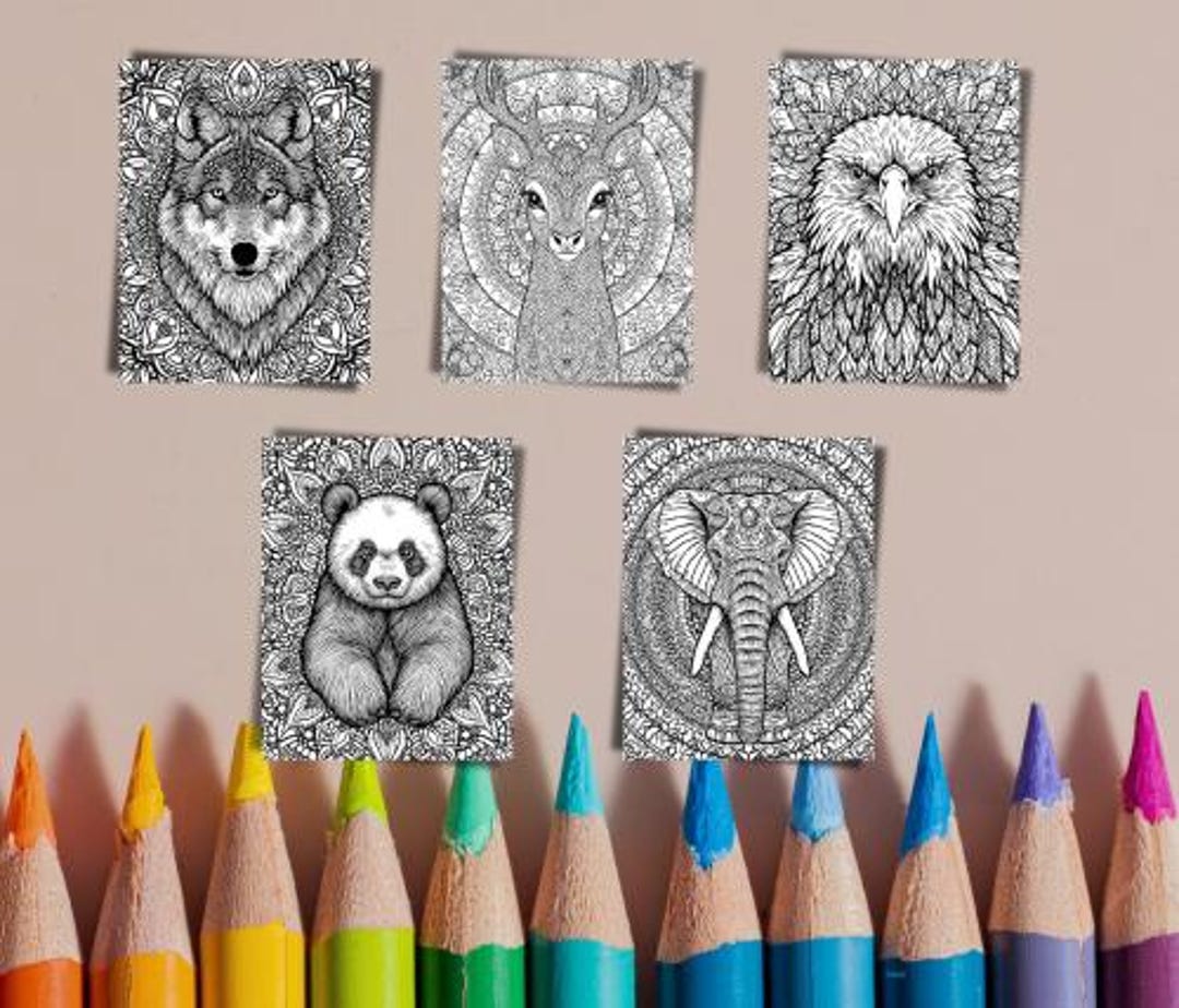 Mandala Spirit Animal Coloring Pages for Adults – Ai-generated Art ...